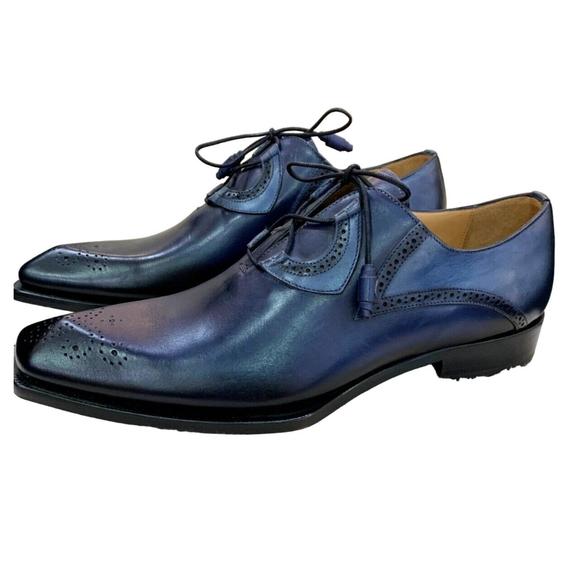 Mezlan | Shoes | New Mezlan Mens Spectator Lace Up Shoes In Blue | Poshmark